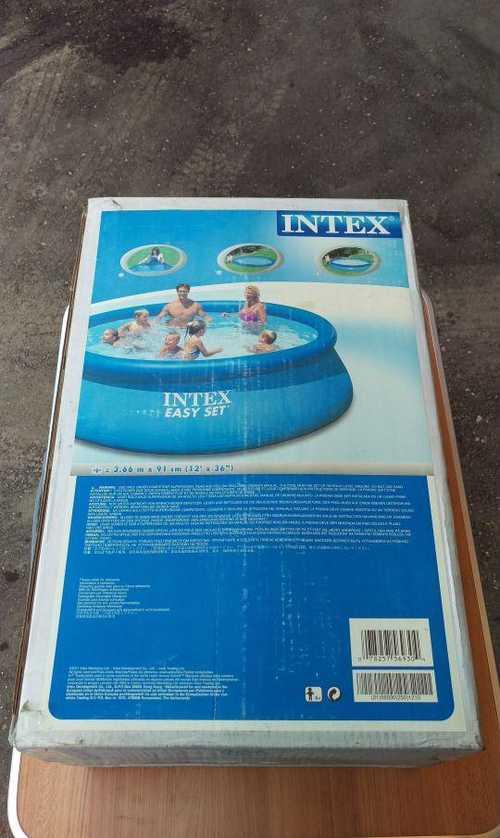 Надувной бассейн intex 366х91см