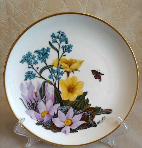 Коллекционная тарелка "Полевые цветы Аляски". США