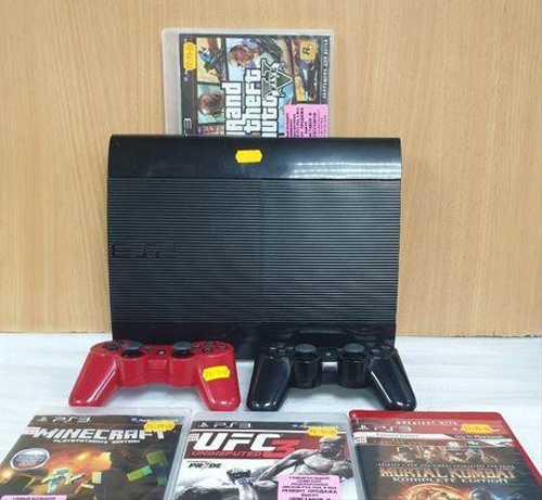 PS3 Playstation 3 Super Slim 320 Гб Игры UFC 3