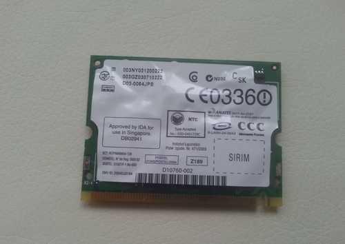 WiFi miniPCI Intel 0W9764 карточка на ноутбук dell