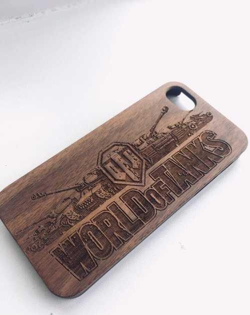 Чехол деревянный iPhone SE, 5, 5S
