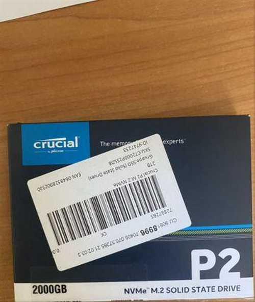 Crucial ssd m.2 P2 2000GB NVMe