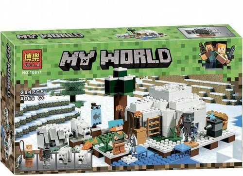 Конструктор Иглу Micro World Майнкрафт 284 деталей