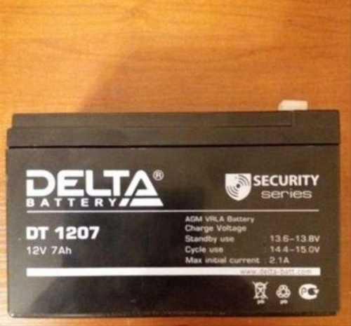 Аккумулятор 1207 12v 7ah. Аккумулятор Delta DT 1207. Акк.бат. Delta DT 1207 (12v 7ah). Батарея Delta SF 1207 Security Force <SF 1207>.