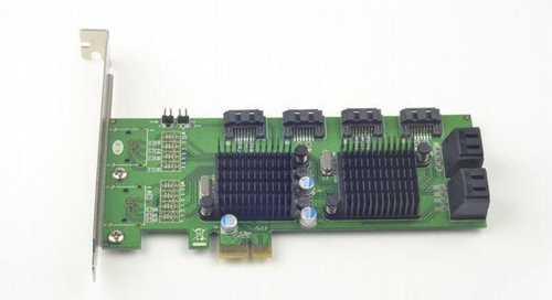 Плата расширения PCI-E для 8 портов SATA 3,0 6 гб