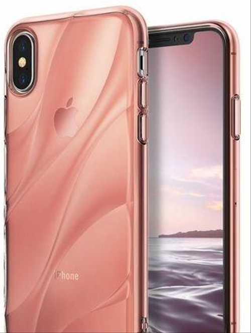 Чехол на iPhone 10, Ringke, Flow, цвет розовый