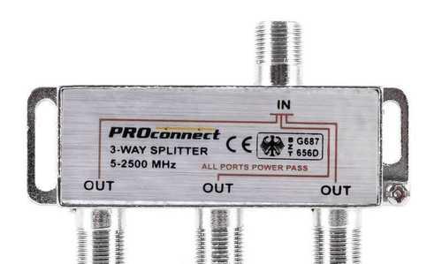 Делитель 1 1000. PROCONNECT 2 way Splitter. Делитель ТВ сигнала на 5 телевизоров с усилителем 5 2400мгц. F-разъём wisi. ТВ-делитель 1-3 (lv-3).