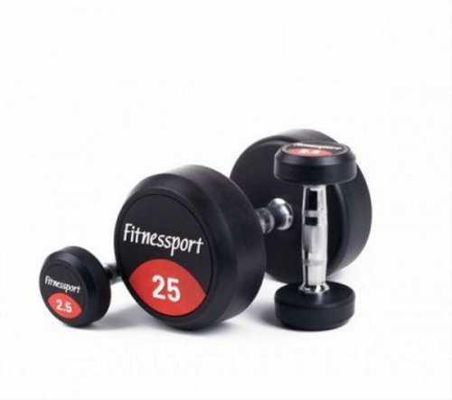 Гантельный ряд fitnessport от 2.5 до 25кг (10 пар)