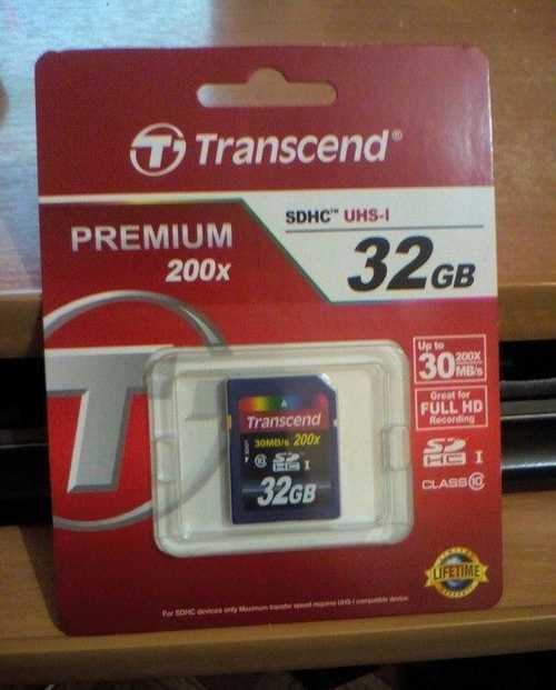 Transcend Premium sdhc 32 Гб
