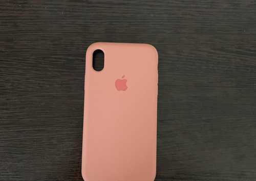 Чехол silicone case на iPhone XR персиковый