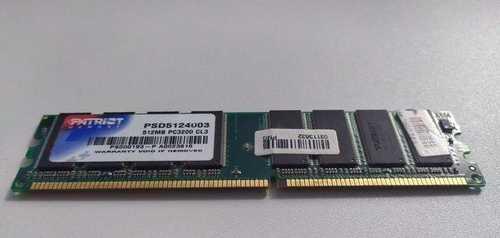 Оперативная память для пк 512мб PC3200 CL3