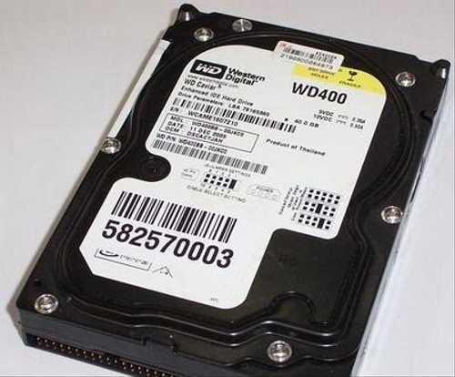 Жесткий диск WD400 40Gb, IDE, гарантия