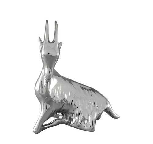 Фигурка козла от Rudolf Kampf, глянцевый платиновы