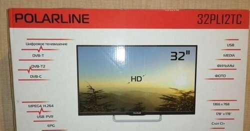 Новый телевизор 32" Polarline 32PL12TC HD