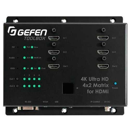 Gefen 4x2 matrix for hdmi, 1:8 splitter for hdmi