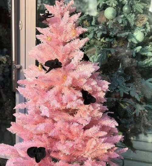 Розовая елка искусственная