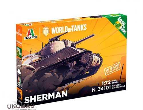 1:72 Сборная модель Танк Sherman - Wot. Italeri