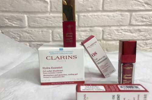 Крем-гель Clarins блеск для губ косметичка Clarins