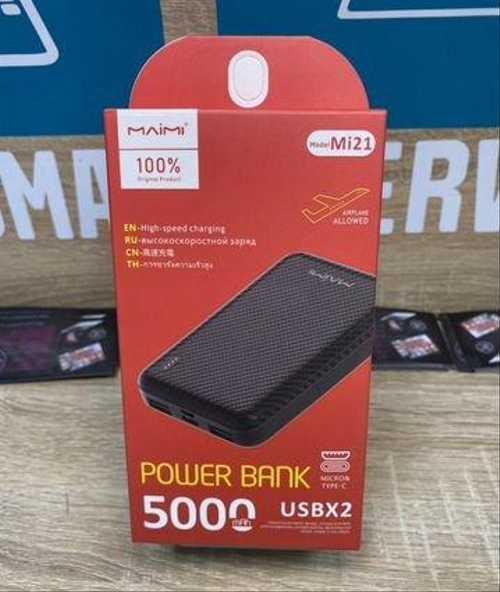 Внешний аккумулятор power bank 2 USB maimi Mi21 50