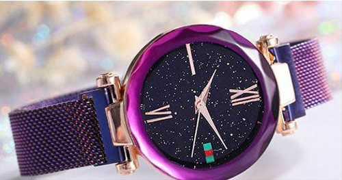 Часы дерзкие. Часы фиолетовые. Starry Sky watch эксклюзивные женские часы в наборе.