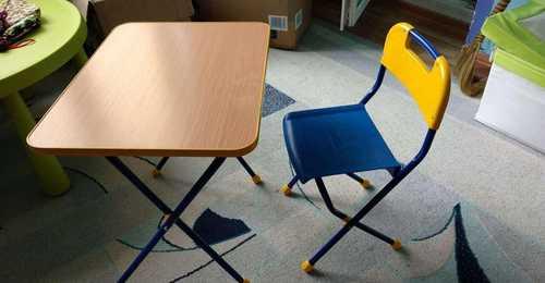 Набор детской мебели стол и стул складной