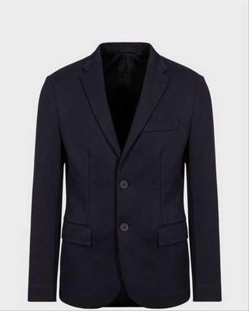 Однобортный трикотажный пиджак Emporio Armani