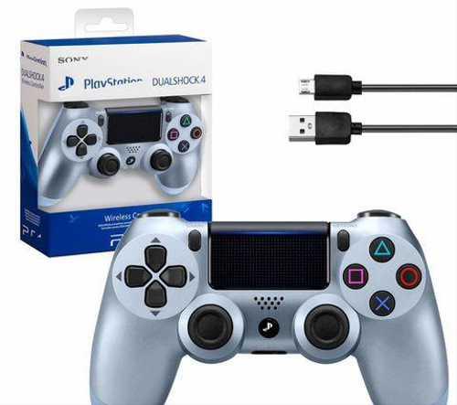 Джойстик PS4 DualShock стальной синий