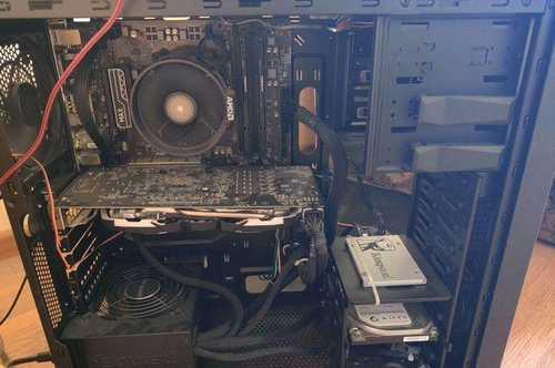 Игровой пк с монитором. Ryzen 5 2600x, RX 580 8 gb
