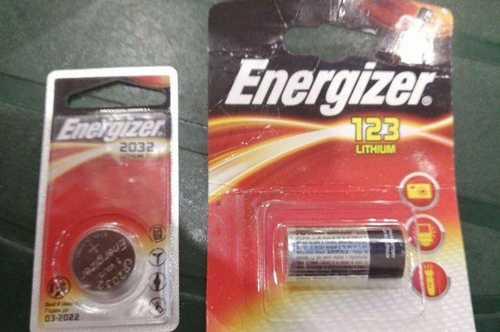 Батарейки energizer 123 и energizer 2032