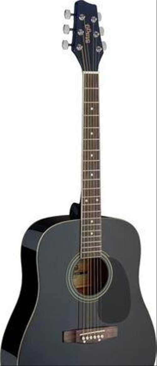 Акустическая гитара stagg SA20D 3/4 BK (новая)