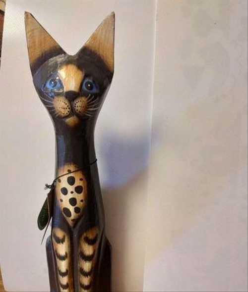 Статуэтка кот деревянная