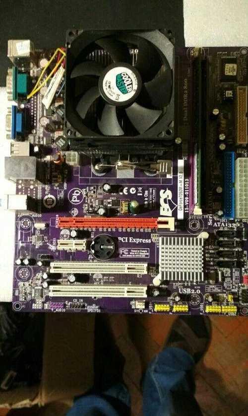 Комплект. ECS GeForce7050M, AMD Phenom 9750, DDR2