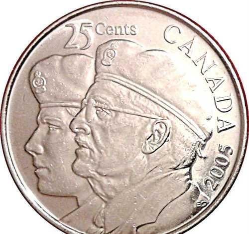 25 cent Canada 2005 г монета юбилейная