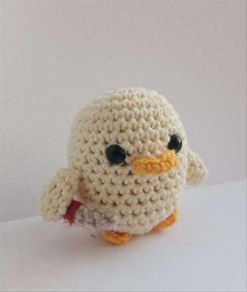 Duck wiht knife meme amigurumi