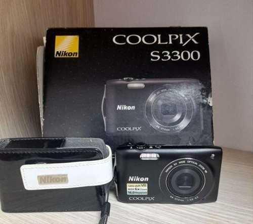 Компактный фотоаппарат nikon s3300 б/у арт 0017309