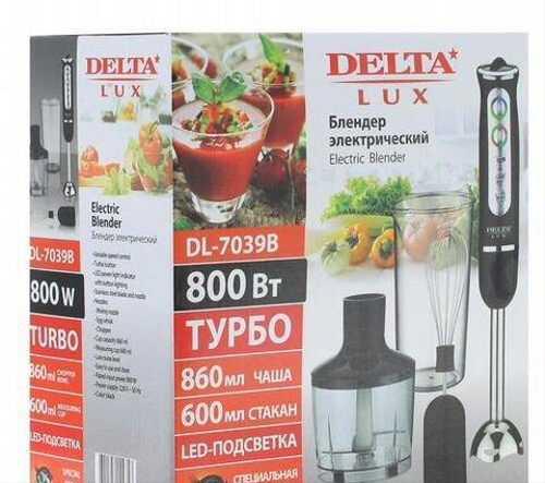 Блендер delta LUX DL-7039B черный: 800 Вт