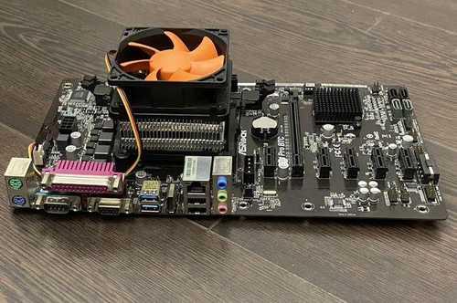 Материнская плата ASRock H81Pro BTC + G1840 + 4GB