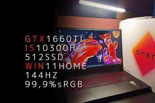 Игровой ноутбук omen 15 GTX 1660TI 10300H 16GB OPE