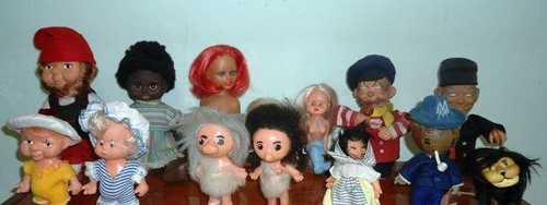 Куклы игрушки разные резина текстиль Германия гдр