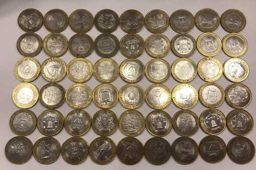 Юбилейные монеты 10 рублей, 91 шт