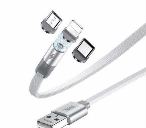 Зарядный магнитный кабель lighting/Type-C/ micro