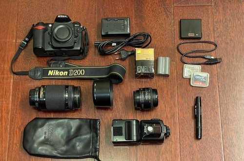 D200 + 2 объектива Nikkor + вспышка Nikon