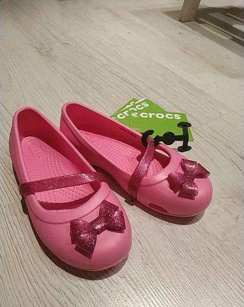 Новые балетки crocs С12 для девочки крокс