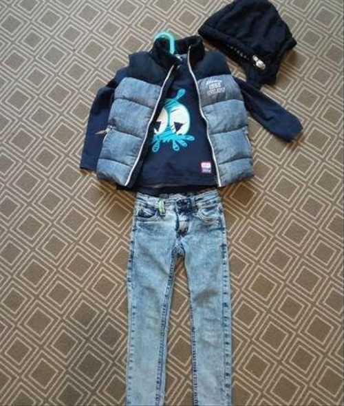 Комплект стильной одежды жилет Акула, рейма,джинсы