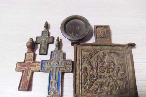 Старинные иконы 18 век и крестики