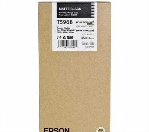 Картридж Epson T5968 C13T596800 Matte Black