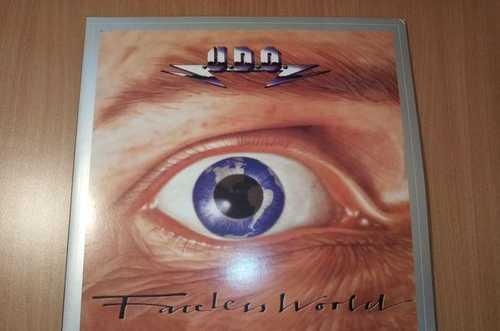 U.D.O. "Faceless World" 1990 2xLP White, NM