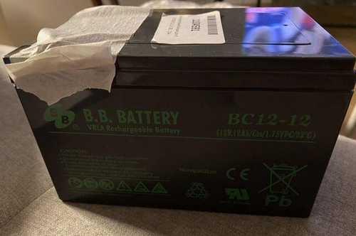 Аккумуляторная батарея BB BC 12-12 12B, 12Ач