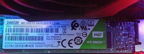 SSD накопитель WD Green WDS240G2G0B 240гб M.2 2280