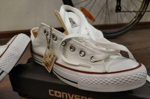 Новые белые кеды Converse